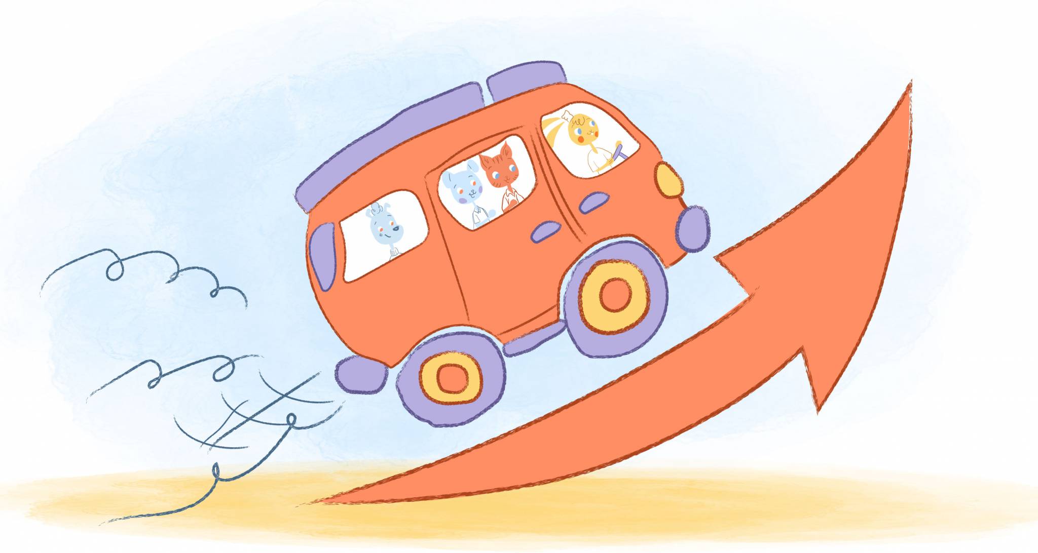 Car Accelerating Cartoon