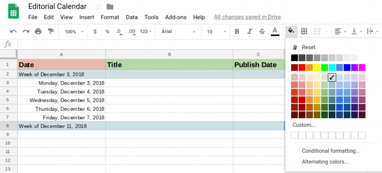 How to Create a Calendar in Google Docs - Calendar