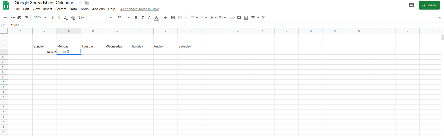 How To Create A Calendar In Google Sheets Calendar