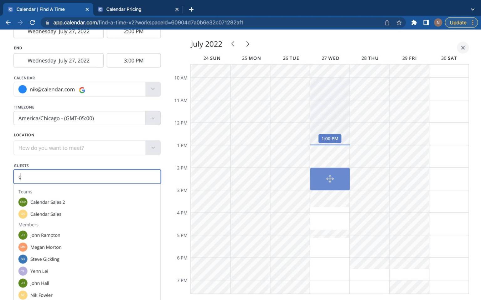 How To Use Calendar's "Find a Time" Feature - Calendar